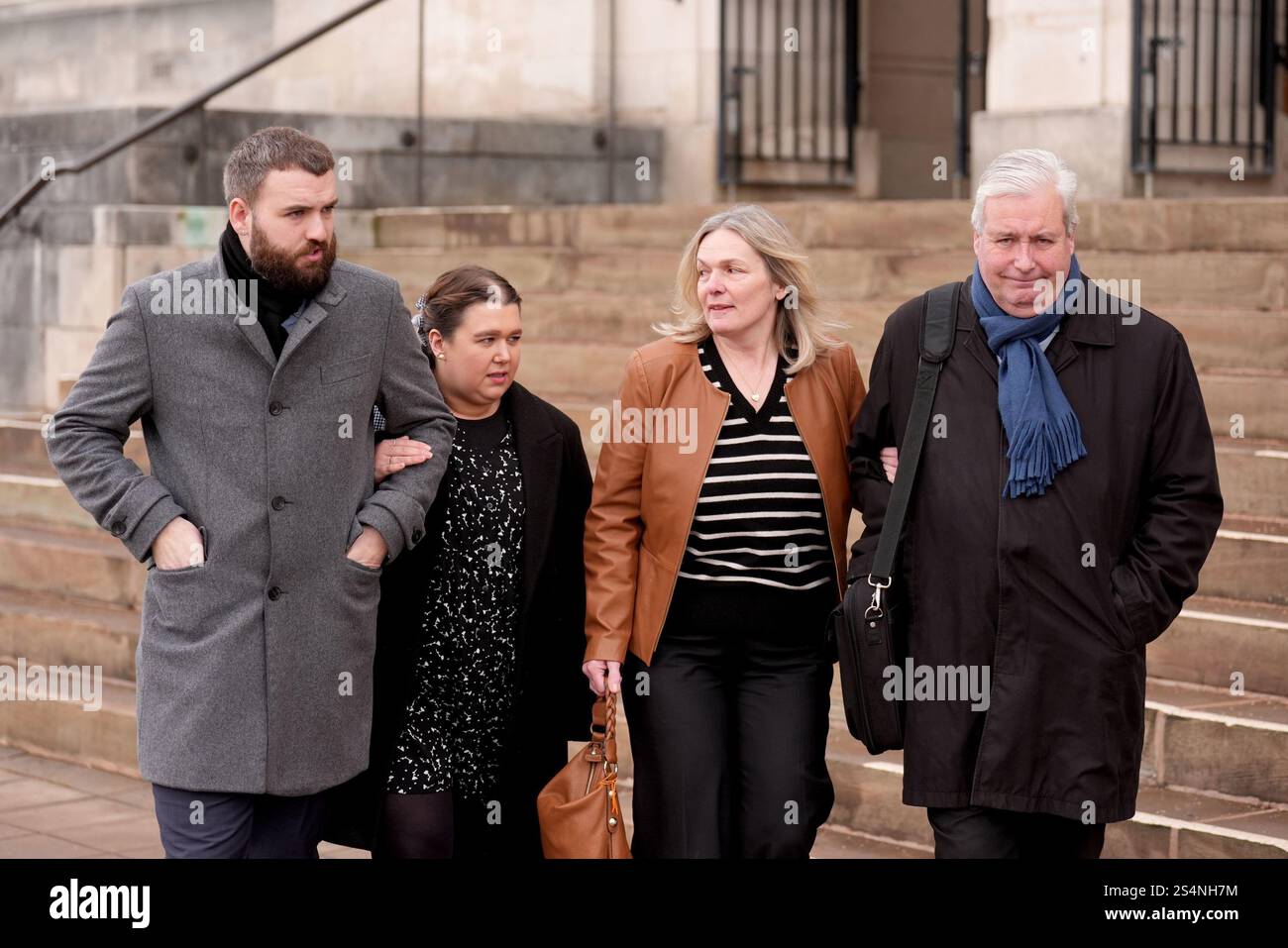 (left to right) Maddy Cusack's brother Richard with his partner Emily ...