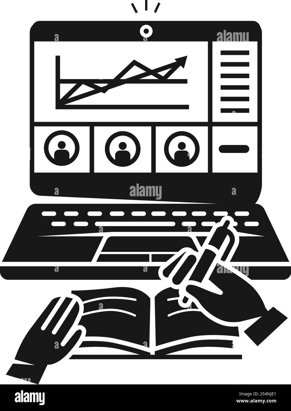 Business webinar icon. Simple illustration of business webinar vector ...