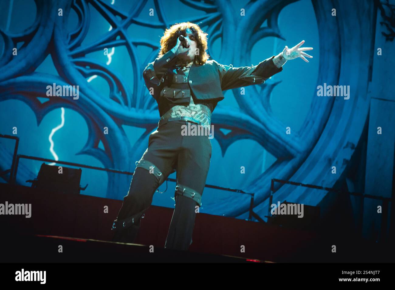 Oliver Sykes of Bring Me The Horizon performing live at the O2 Arena on ...