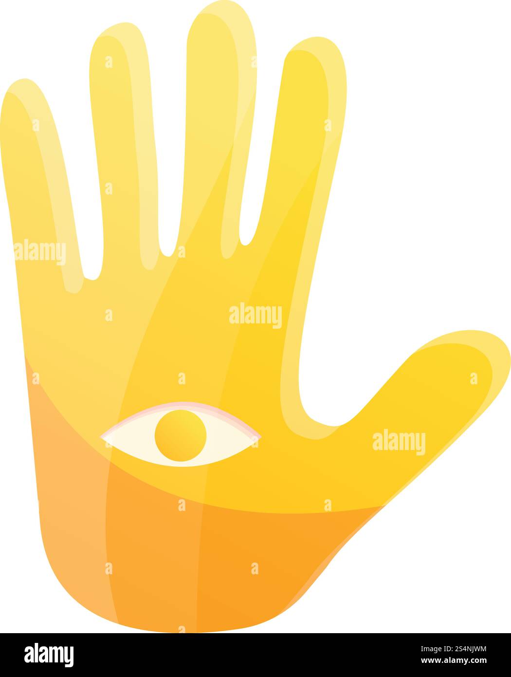 Eye in hand icon. Cartoon of eye in hand vector icon for web design ...