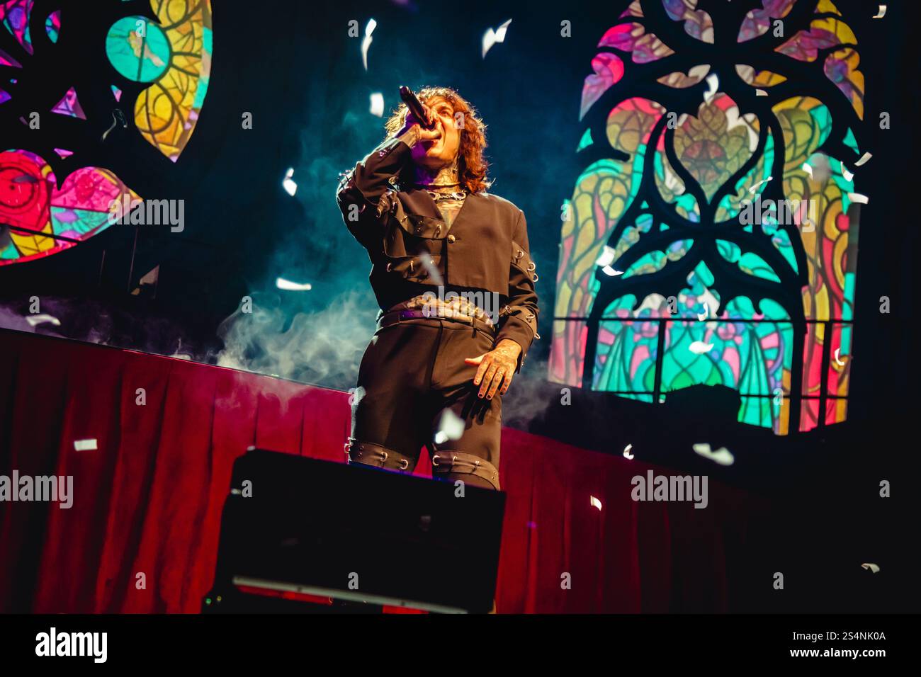 Oliver Sykes of Bring Me The Horizon performing live at the O2 Arena on ...