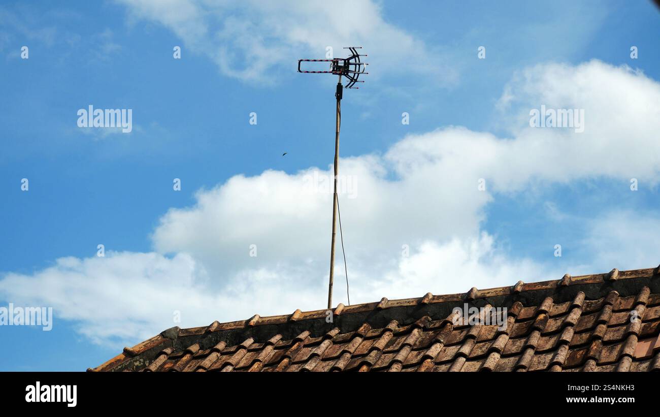 Television broadcast transmitter antenna in a rural area with minimal ...