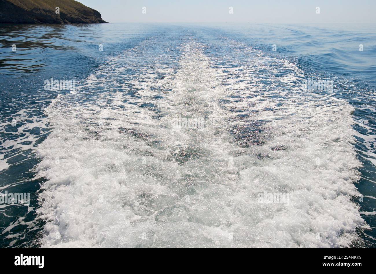 The view from the rear deck of a cruise ship Stock Photo - Alamy
