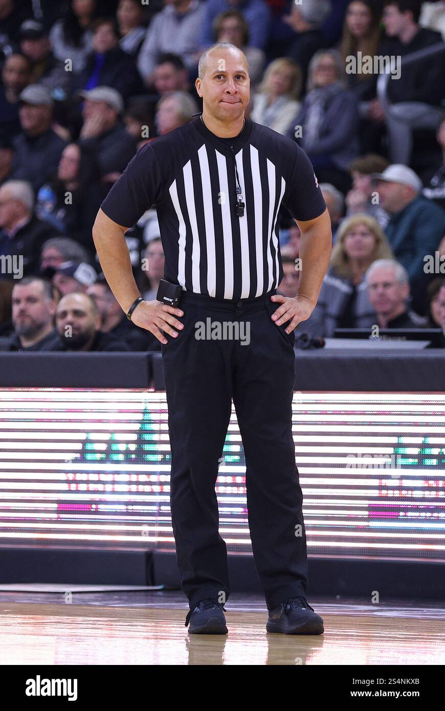 PROVIDENCE, RI - JANUARY 11: Referee Matt Potter looks on during free ...