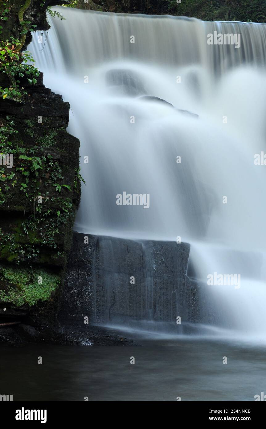 Longford Falls on the River Clydach at Longford, Neath Abbey Stock ...