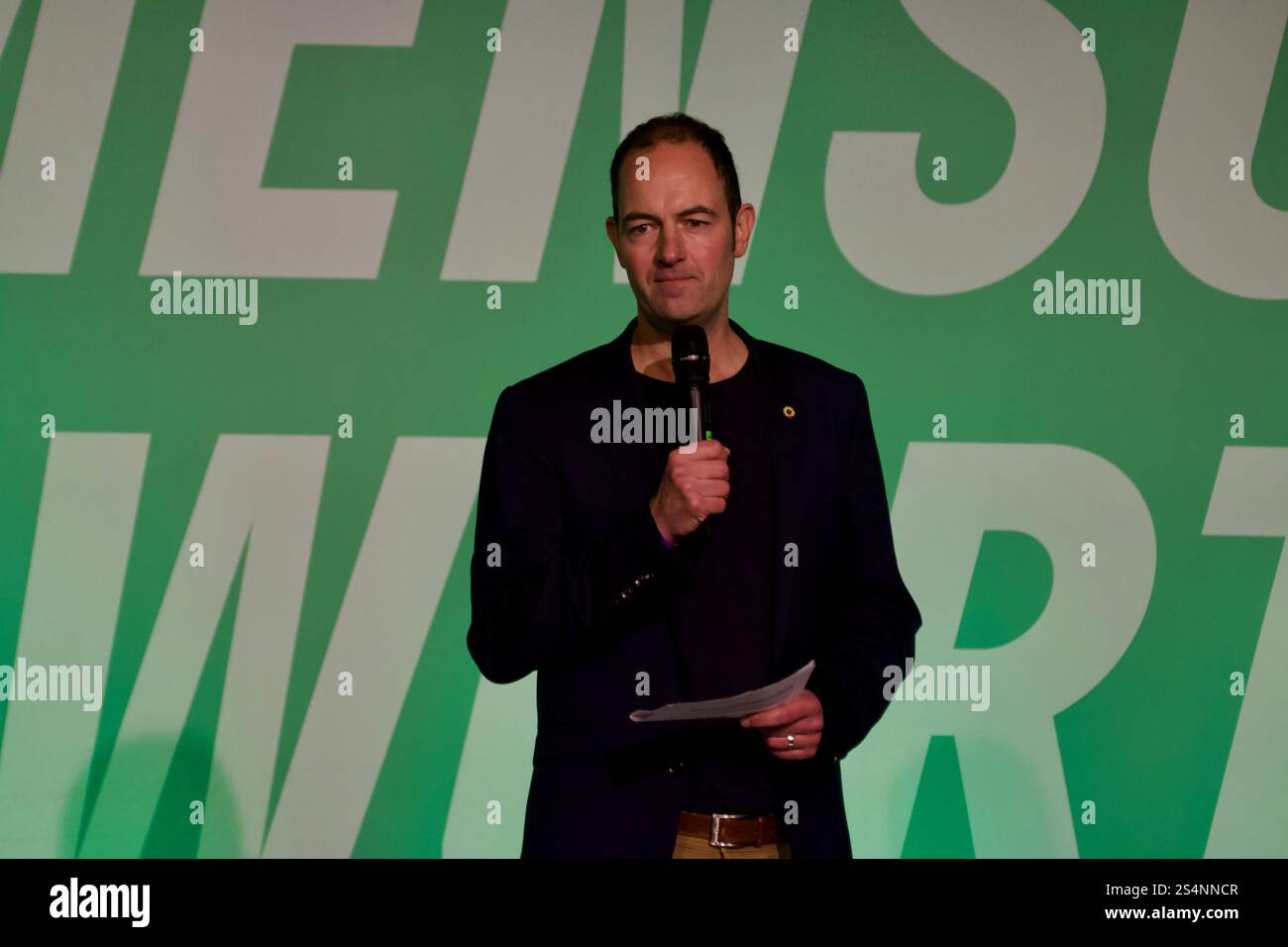 Mainz, Germany. January 12, 2025. Robert Habeck (Alliance 90/The Greens ...