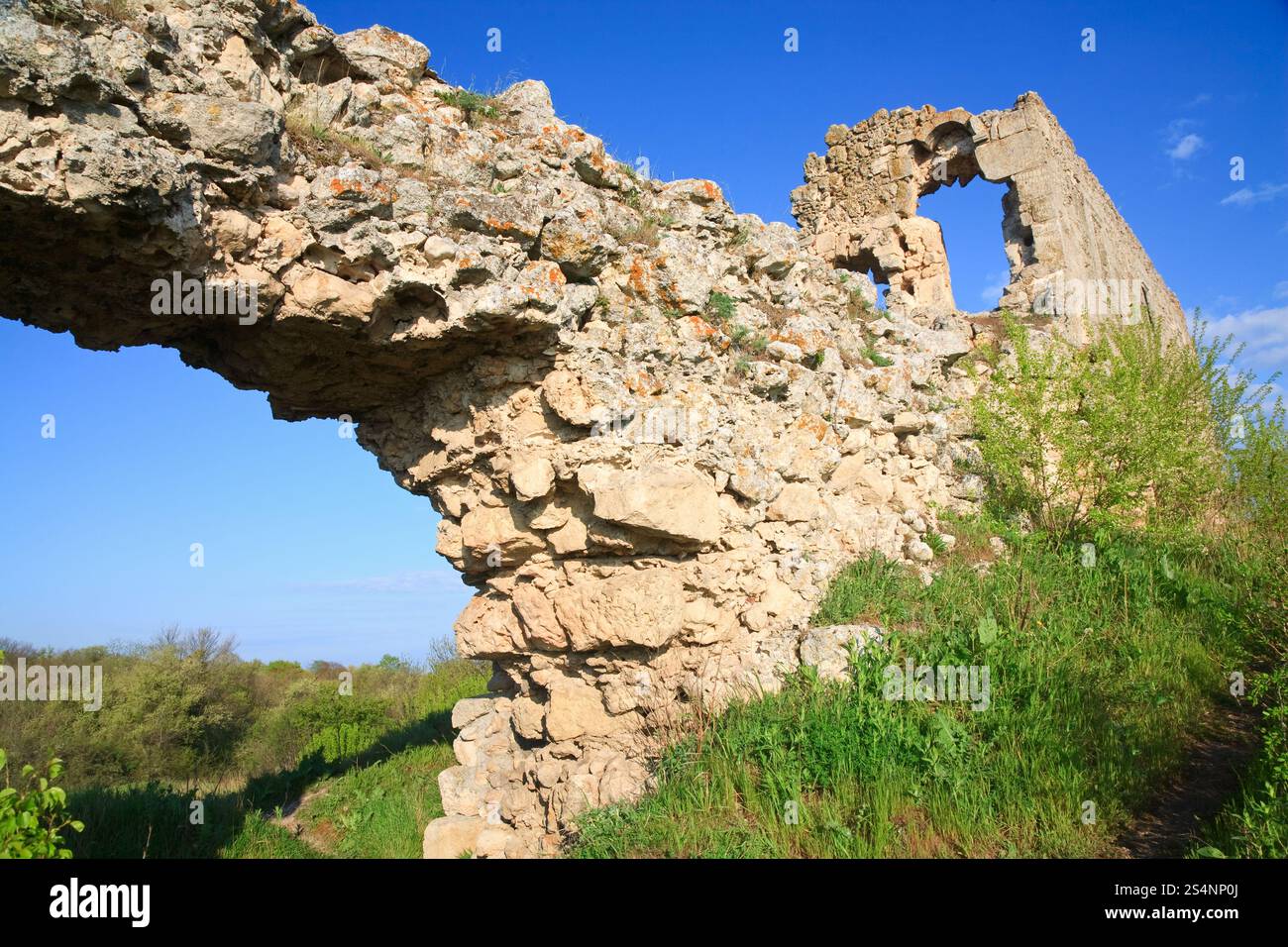 Historic Mangup Kale fortress stony walls ruins (Mangup Kale - historic ...