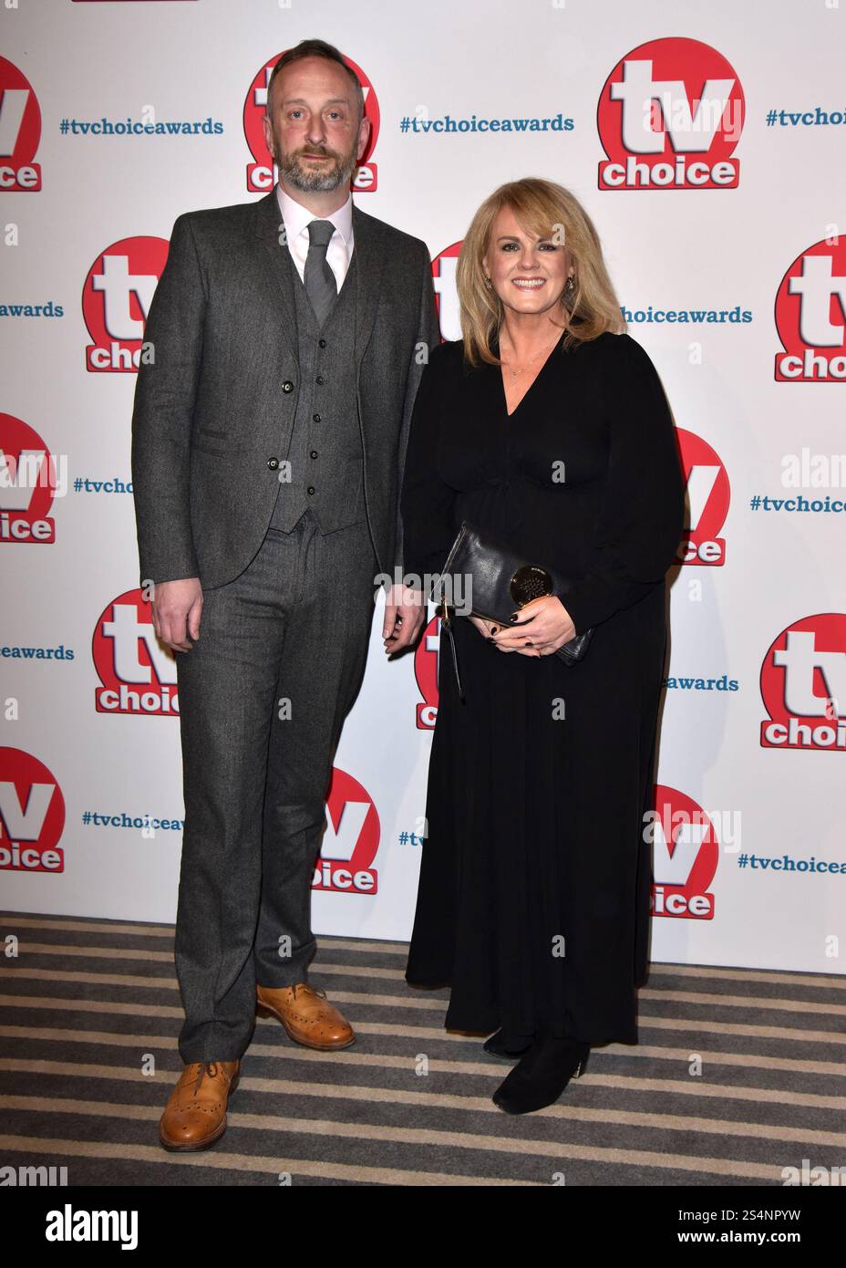 Steve Edge and Sally Lindsay attends the TV Choice Awards 2024, at the ...