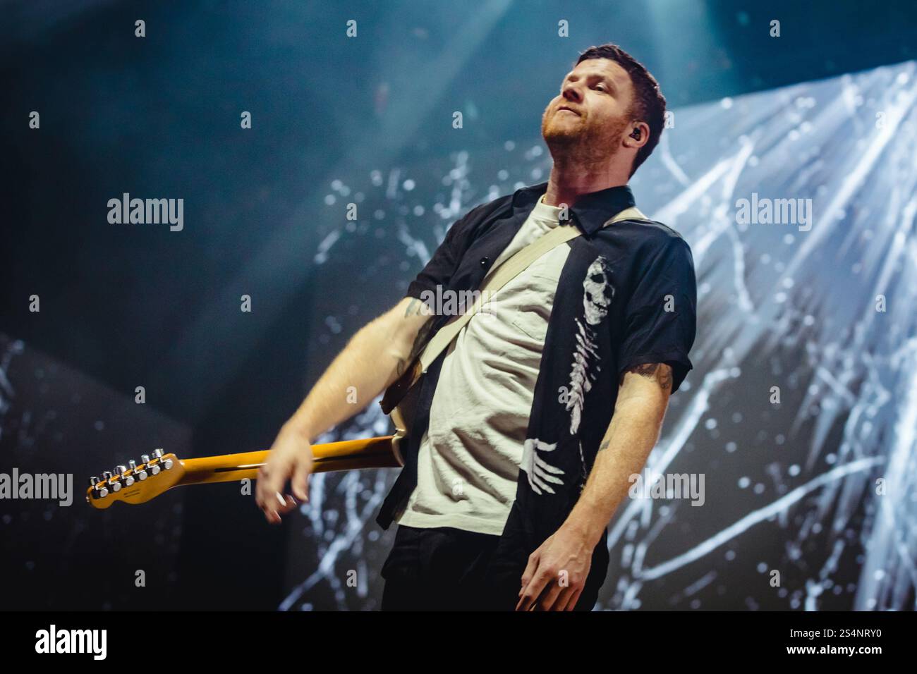 Rory Clewlow of Enter Shikari performing at the OVO Arena Wembley in ...