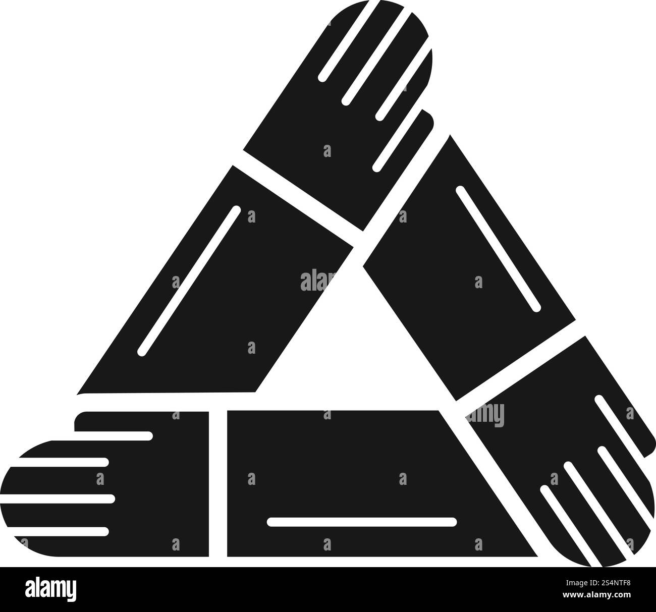 Hand people cohesion icon. Simple illustration of hand people cohesion ...