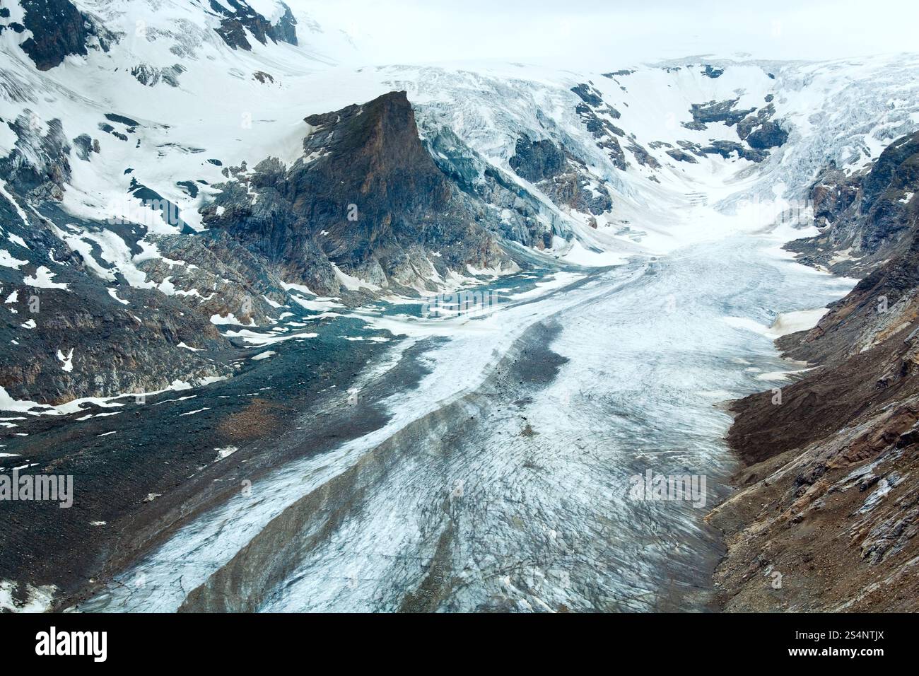 Pasterze glacier summer view (Austrias biggest glacier, lies at the ...
