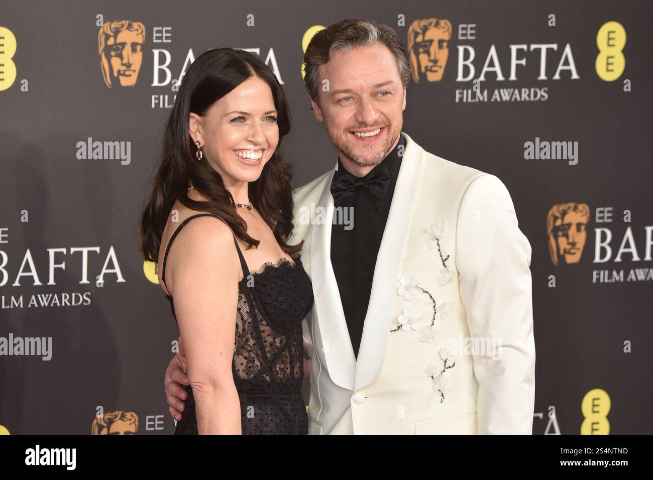 Lisa Liberati and James McAvoy attends the 2024 EE BAFTA Film Awards at ...