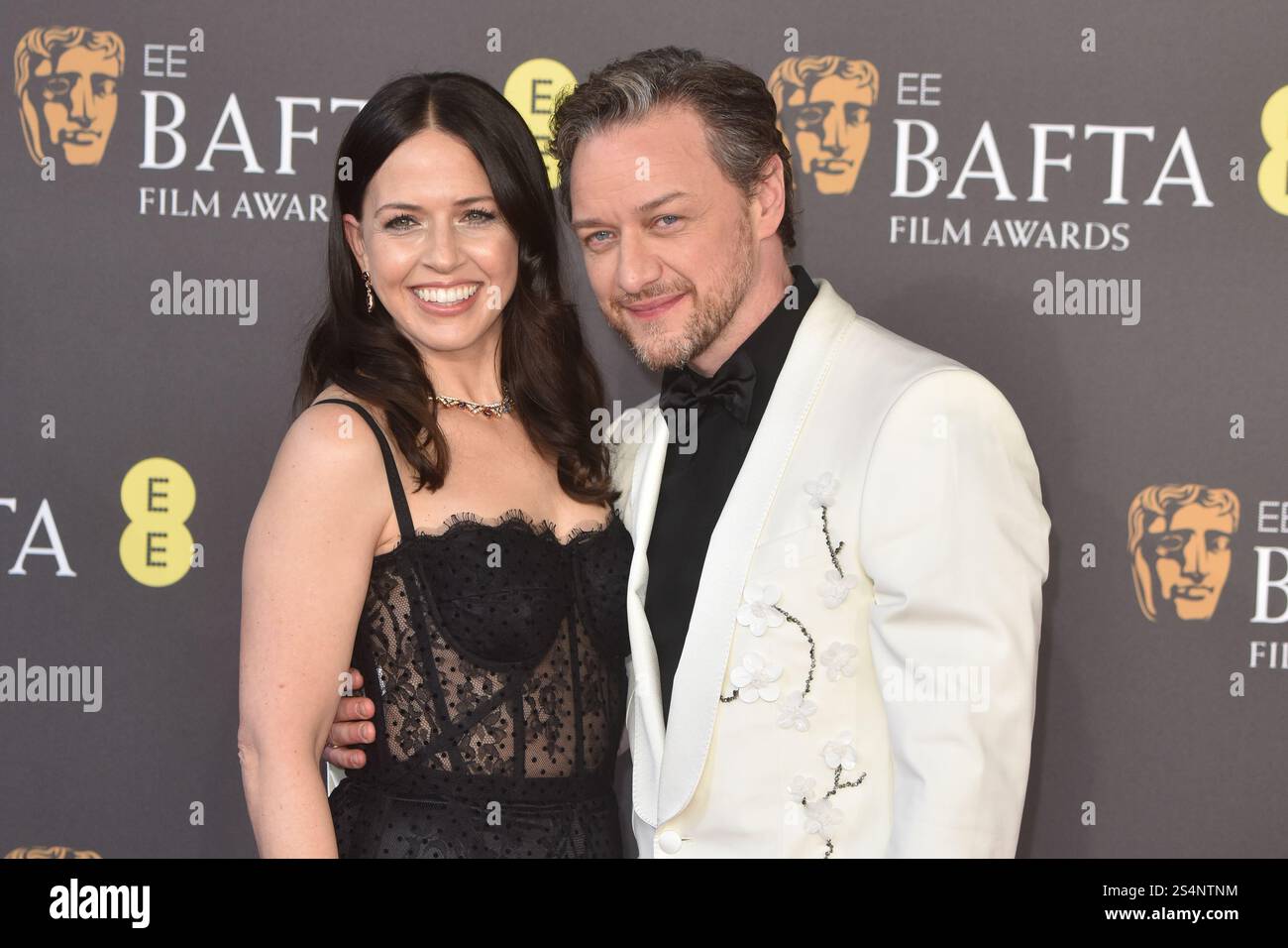 Lisa Liberati and James McAvoy attends the 2024 EE BAFTA Film Awards at ...