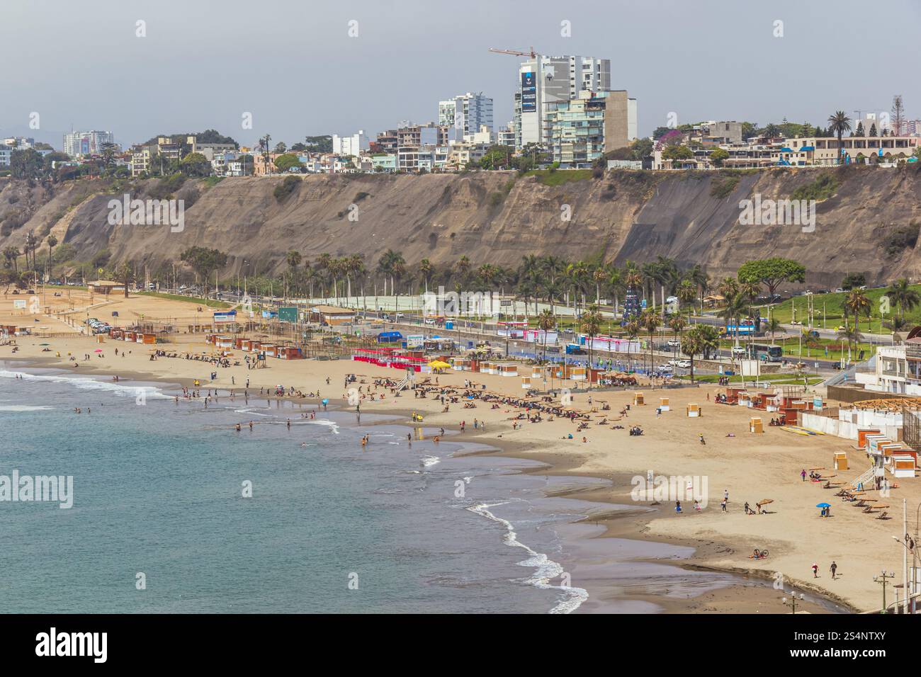 Agua Dulce Beach, Chorrillos District - Lima, Peru Stock Photo - Alamy