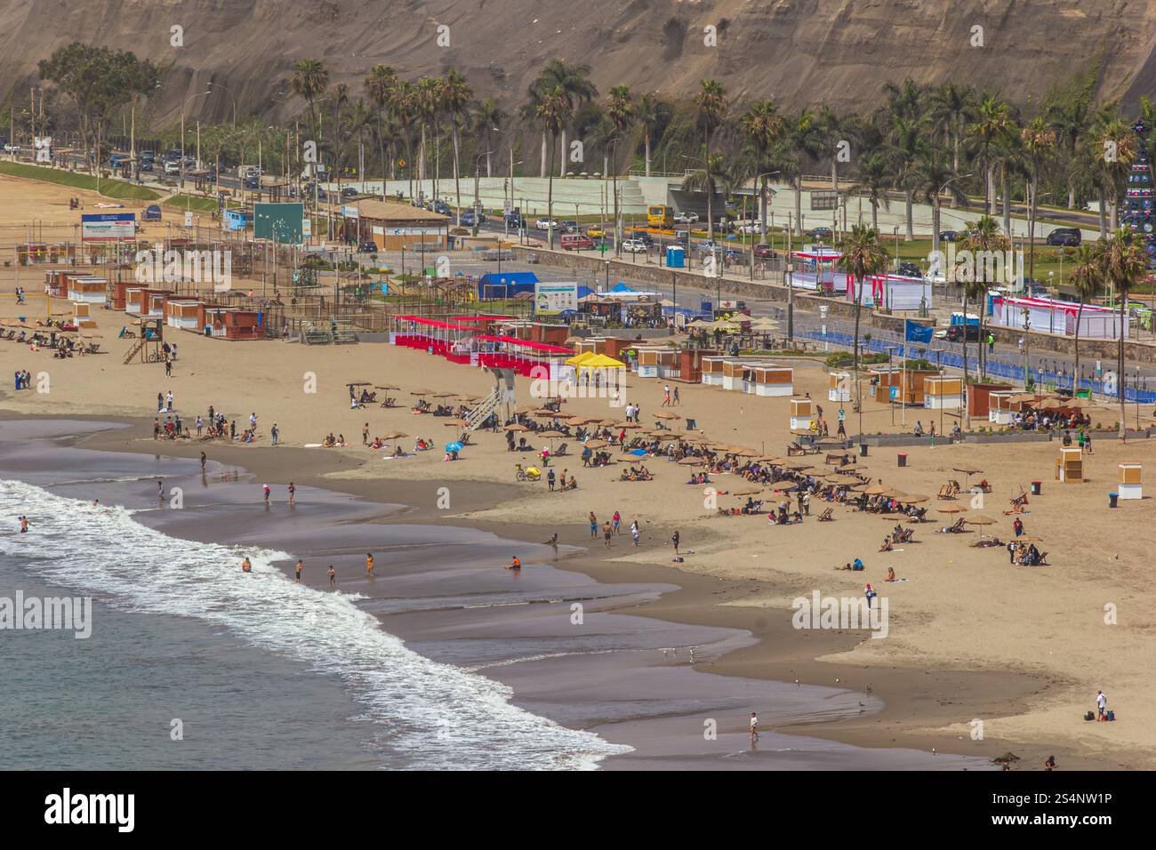 Agua Dulce Beach, Chorrillos District - Lima, Peru Stock Photo - Alamy