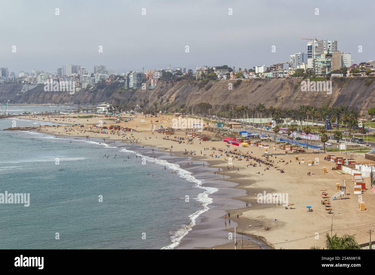 Agua Dulce Beach, Chorrillos District - Lima, Peru Stock Photo - Alamy