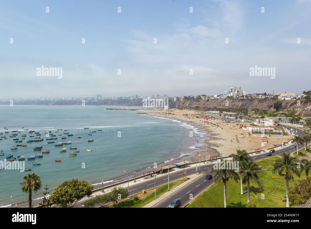 Coastline at Chorrillos District - Lima, Peru Stock Photo - Alamy