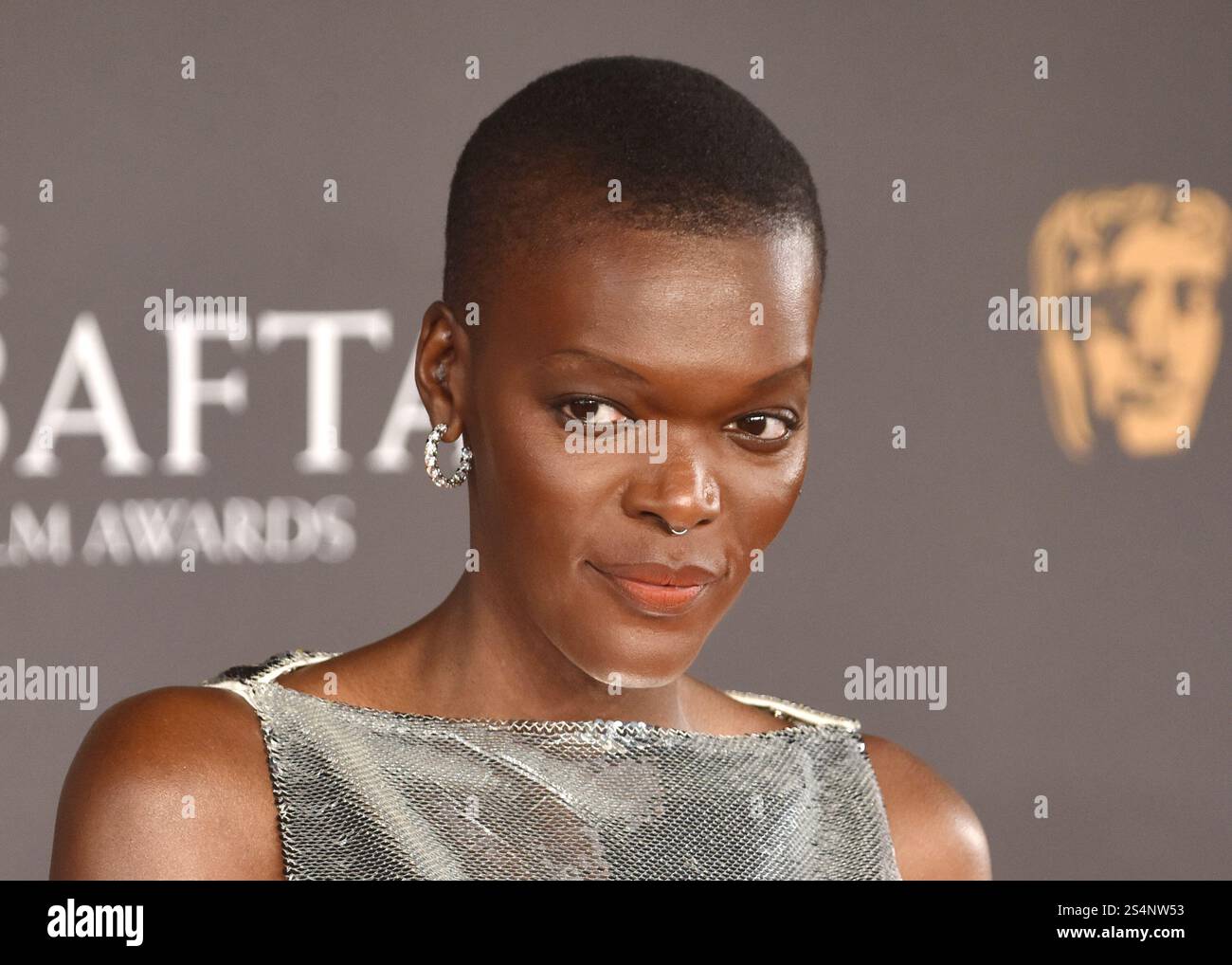 Sheila Atim attends the 2024 EE BAFTA Film Awards at the Royal Festival ...