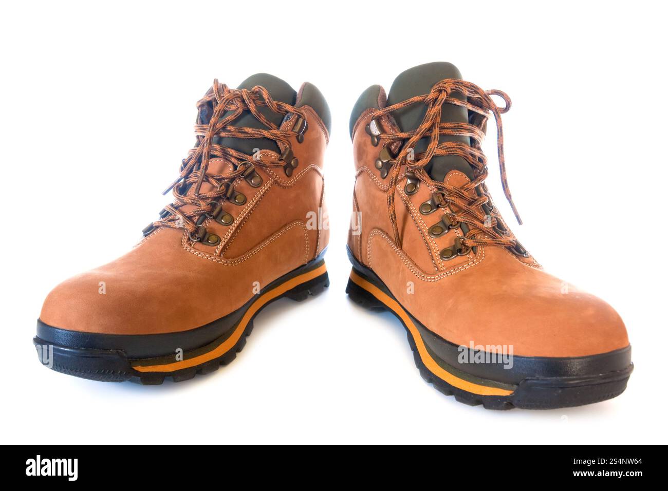 Sport walking shoes with strings isolated on white background Stock ...