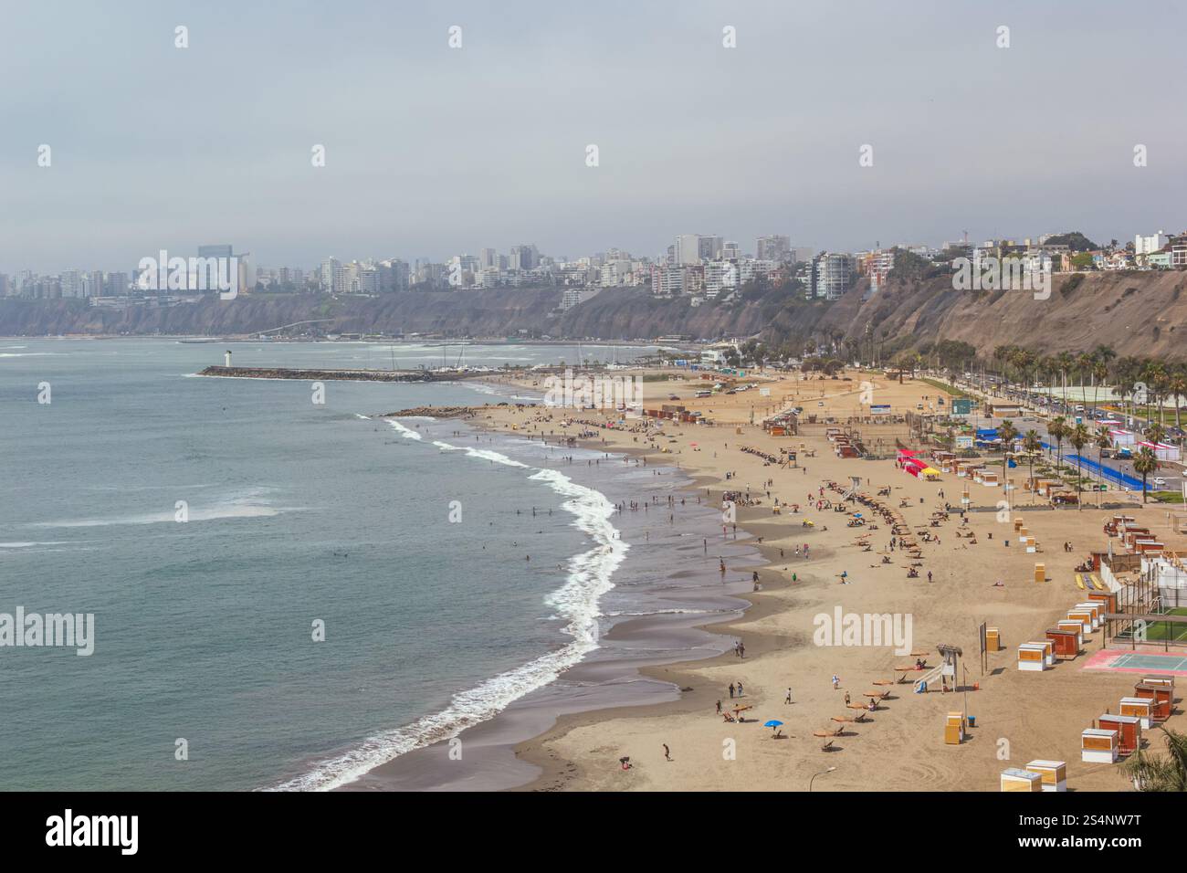 Agua Dulce Beach, Chorrillos District - Lima, Peru Stock Photo - Alamy