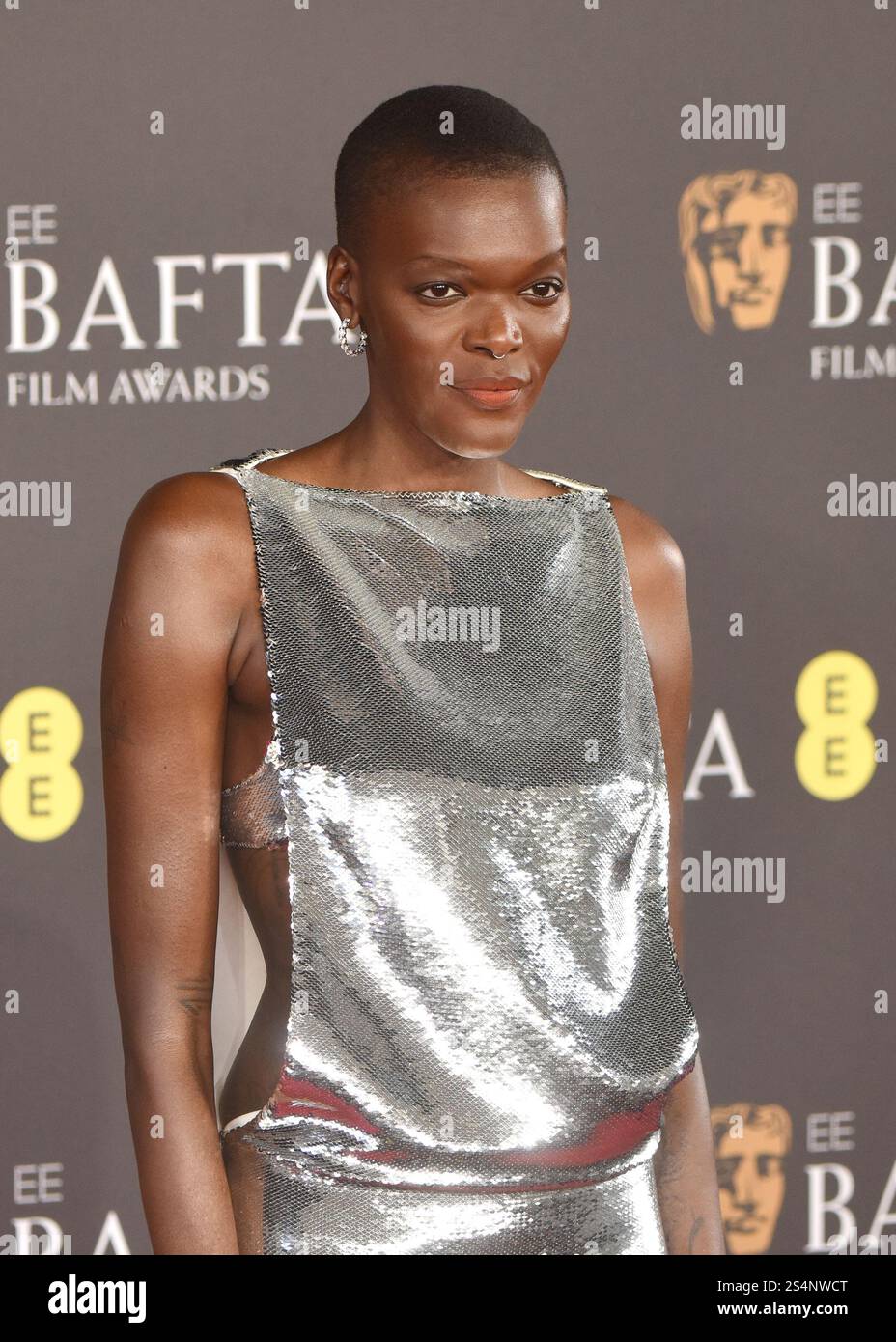Sheila Atim attends the 2024 EE BAFTA Film Awards at the Royal Festival ...