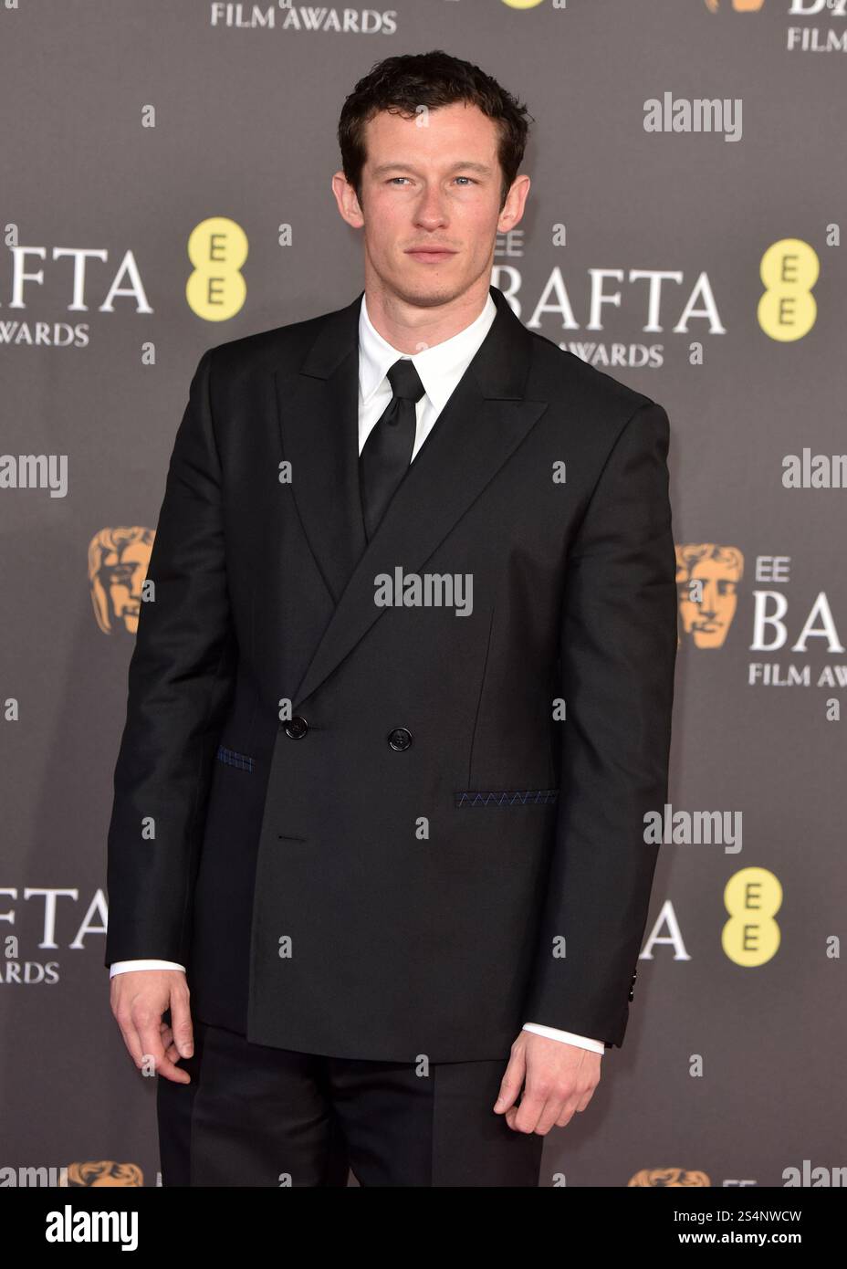 Callum Turner attends the 2024 EE BAFTA Film Awards at the Royal ...