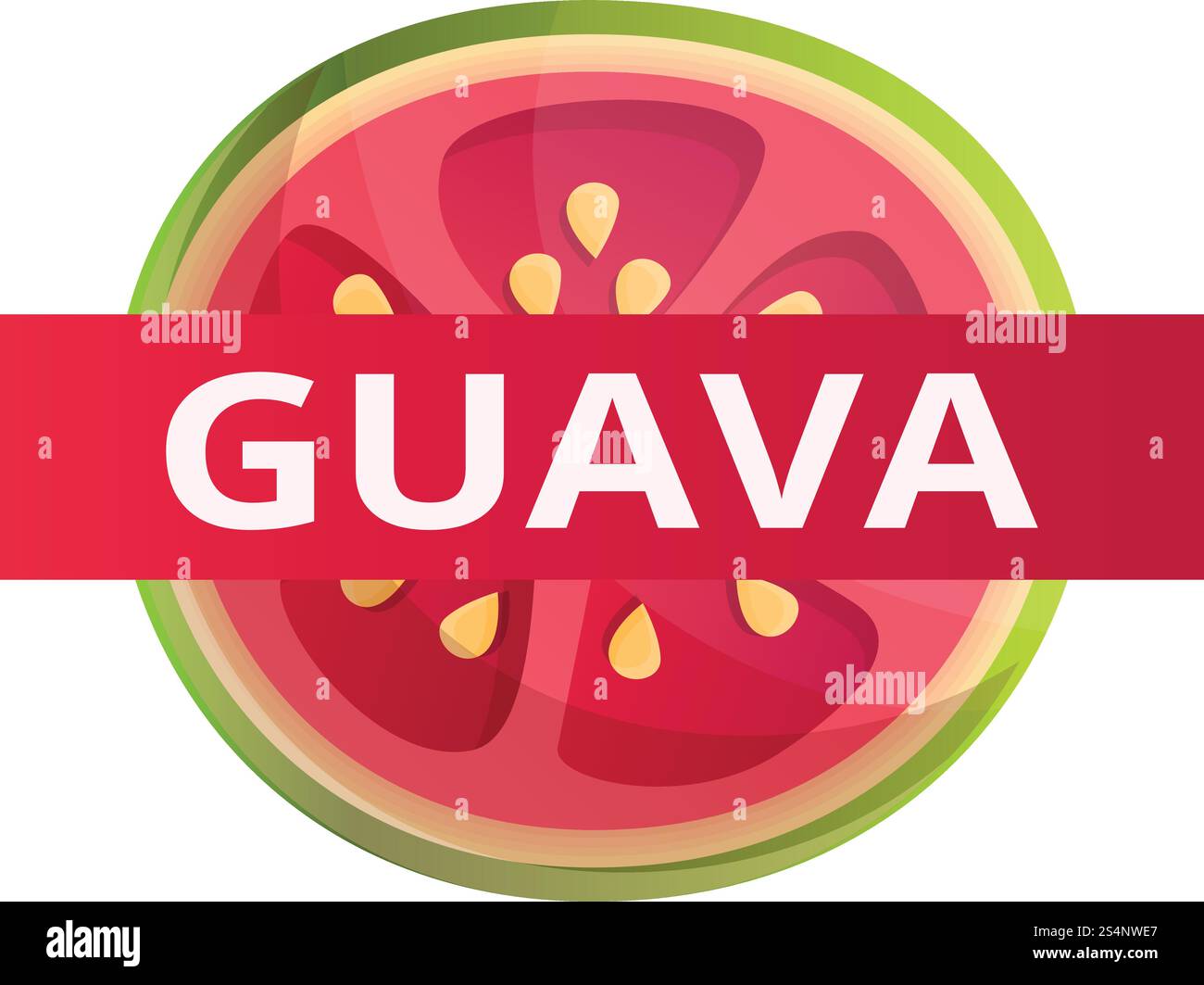 Fresh guava logo. Cartoon of fresh guava vector logo for web design ...