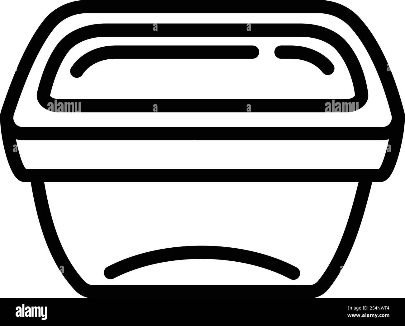 Plastic lunch box icon. Outline plastic lunch box vector icon for web ...