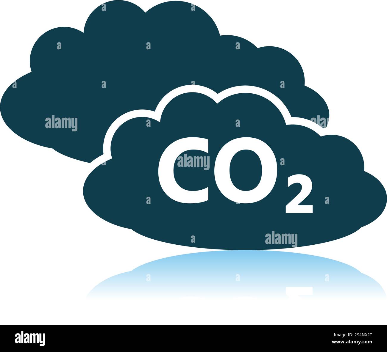 CO 2 Cloud Icon. Shadow Reflection Design. Vector Illustration Stock Vector Image & Art - Alamy