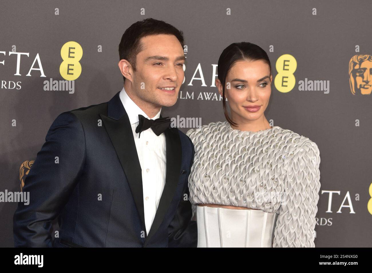 Ed Westwick and Amy Jackson attends the 2024 EE BAFTA Film Awards at ...