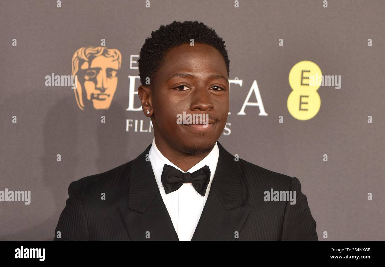 David Jonsson attends the 2024 EE BAFTA Film Awards at the Royal ...