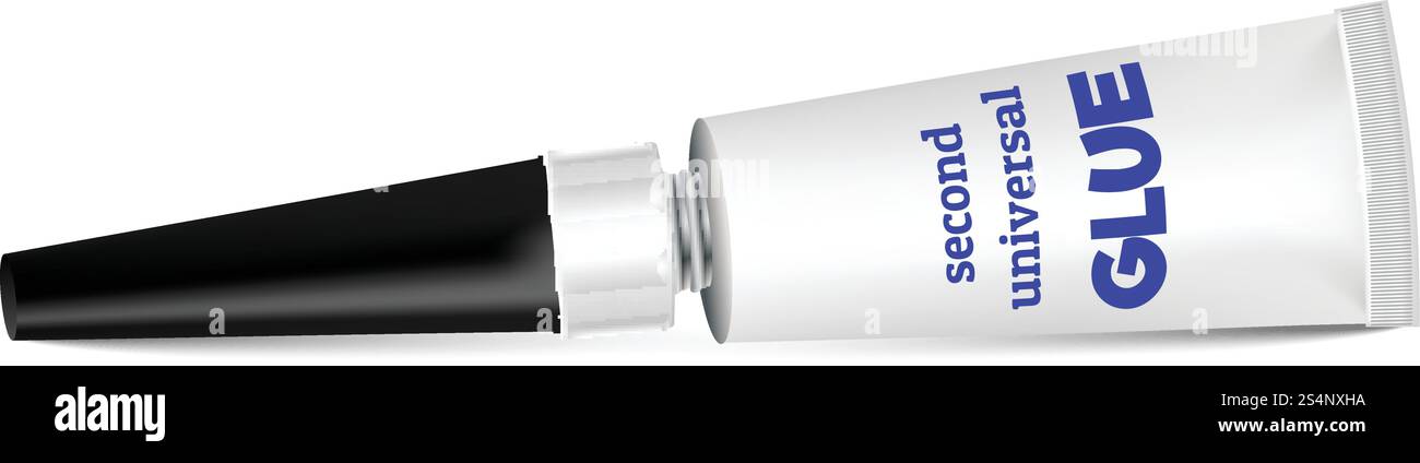 Second universal glue icon. Realistic illustration of second universal ...