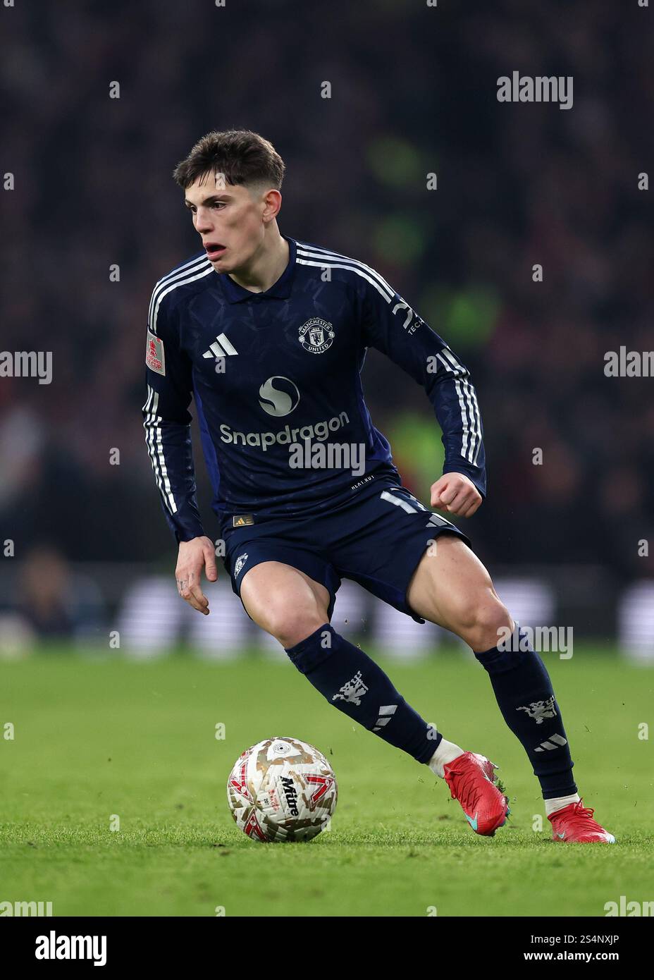 London, UK. 12th Jan, 2025. Manchester United's Alejandro Garnacho ...