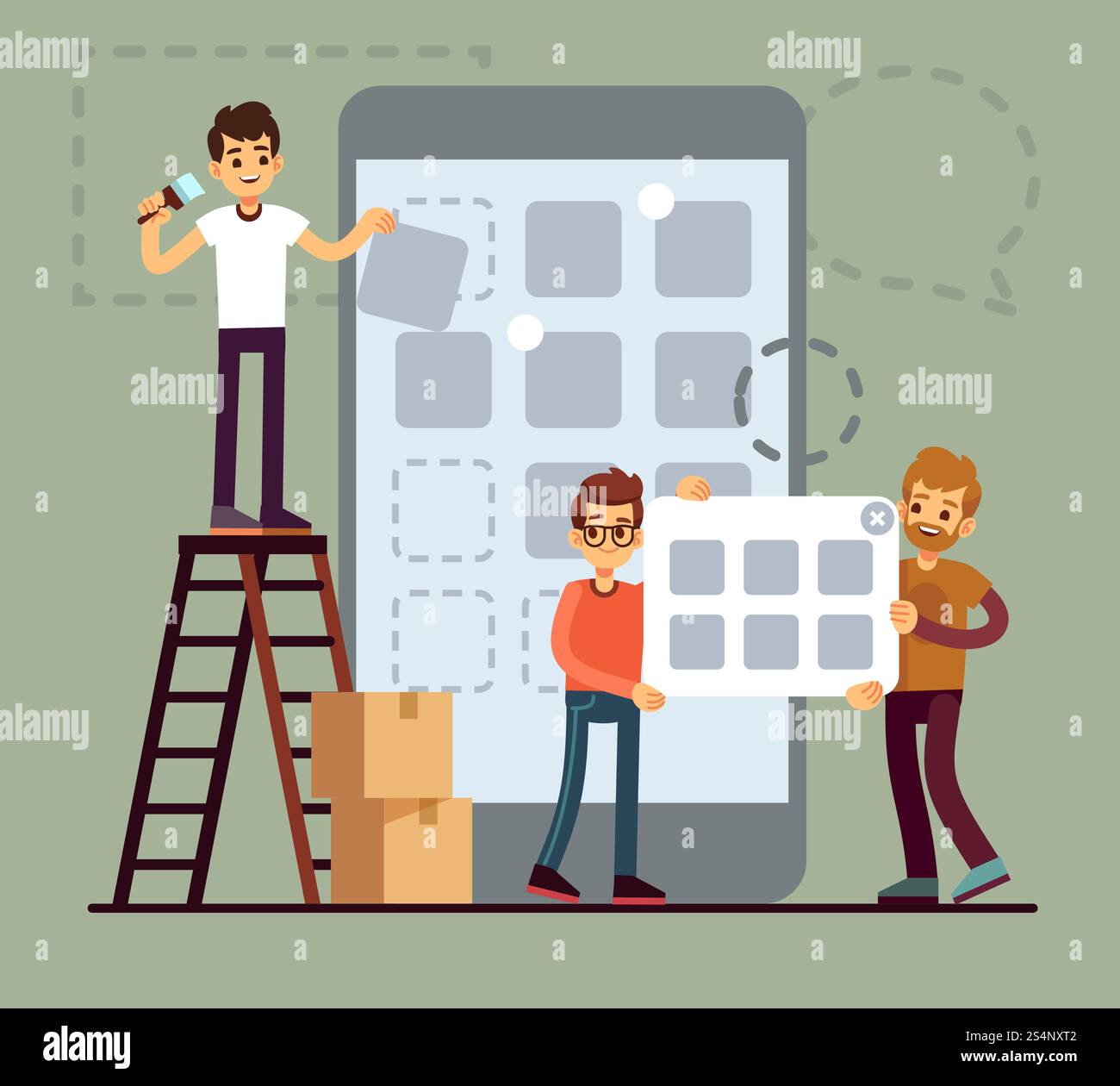 People developing cellphone ui design. Mobile phone app technology ...