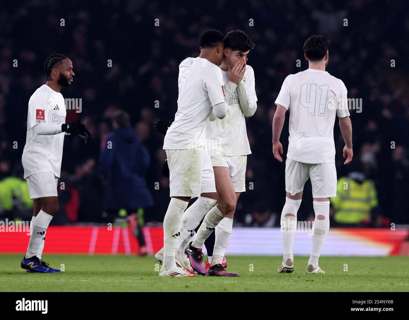 London, UK. 12th Jan, 2025. Arsenal's Kai Havertz's looks on dejected ...