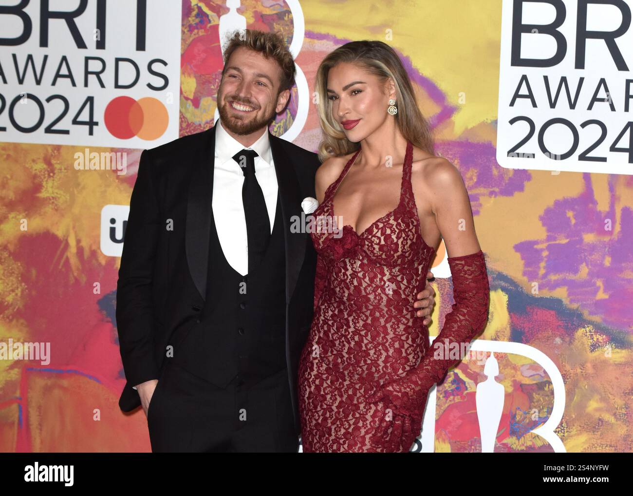 ***EDITORIAL USE ONLY*** Sam Thompson and Zara McDermott attends The ...