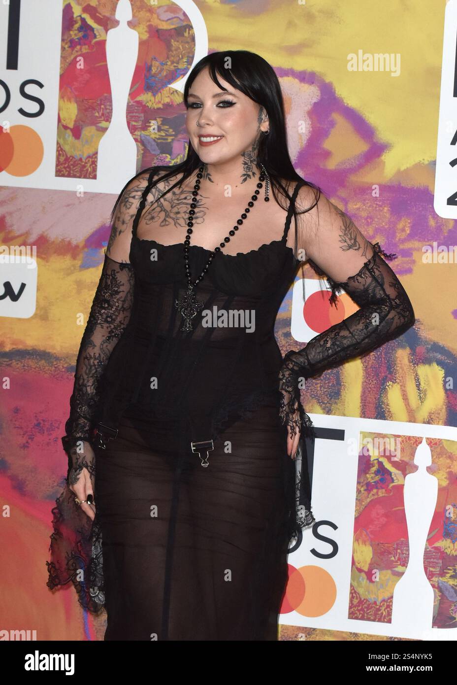 ***EDITORIAL USE ONLY*** Kenya Grace attends The BRIT Awards 2024 at ...