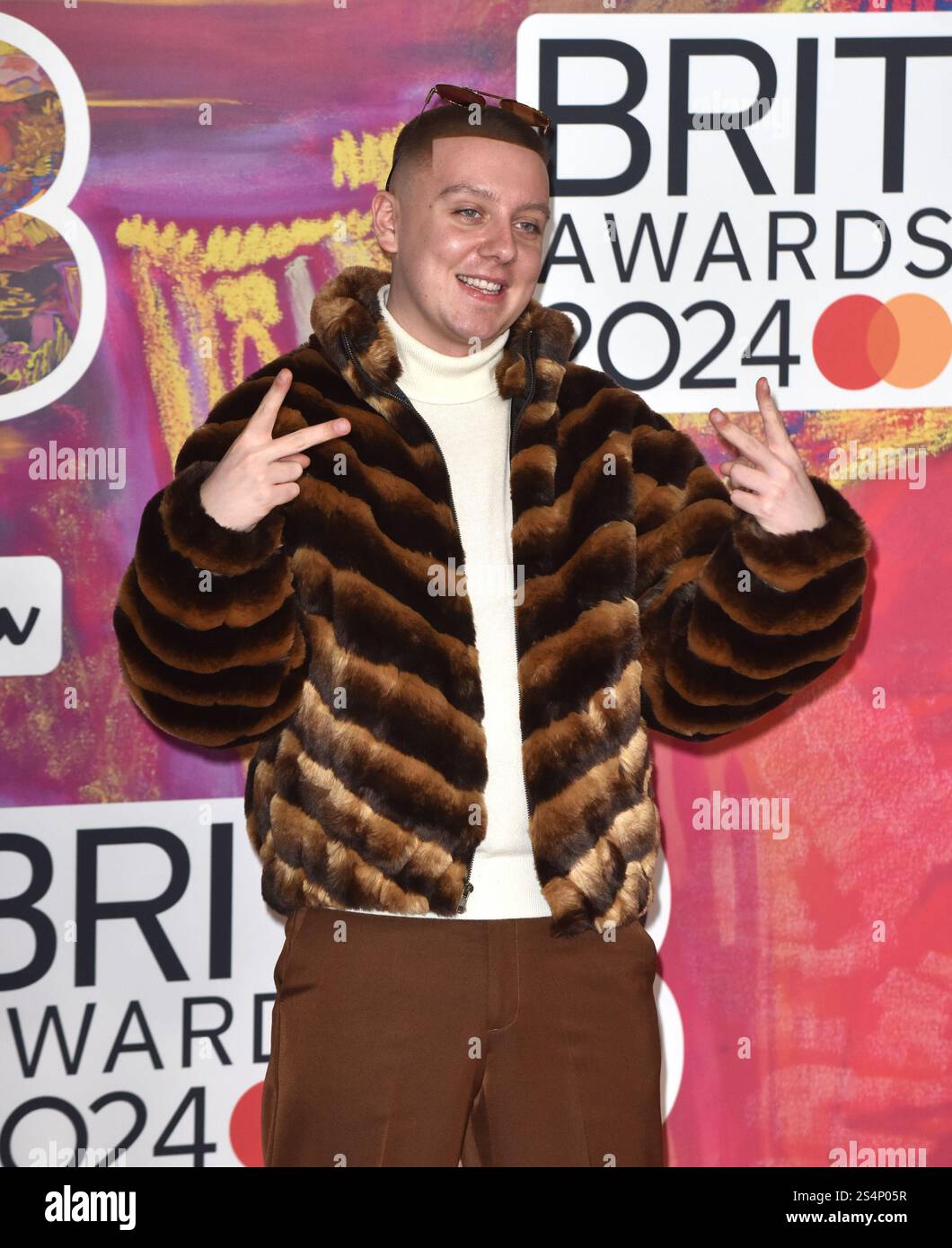 ***EDITORIAL USE ONLY*** Aitch attends The BRIT Awards 2024 at The O2 ...