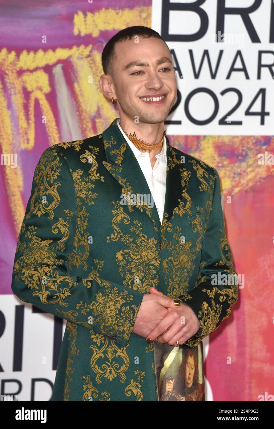 ***EDITORIAL USE ONLY*** Olly Alexander attends The BRIT Awards 2024 at ...