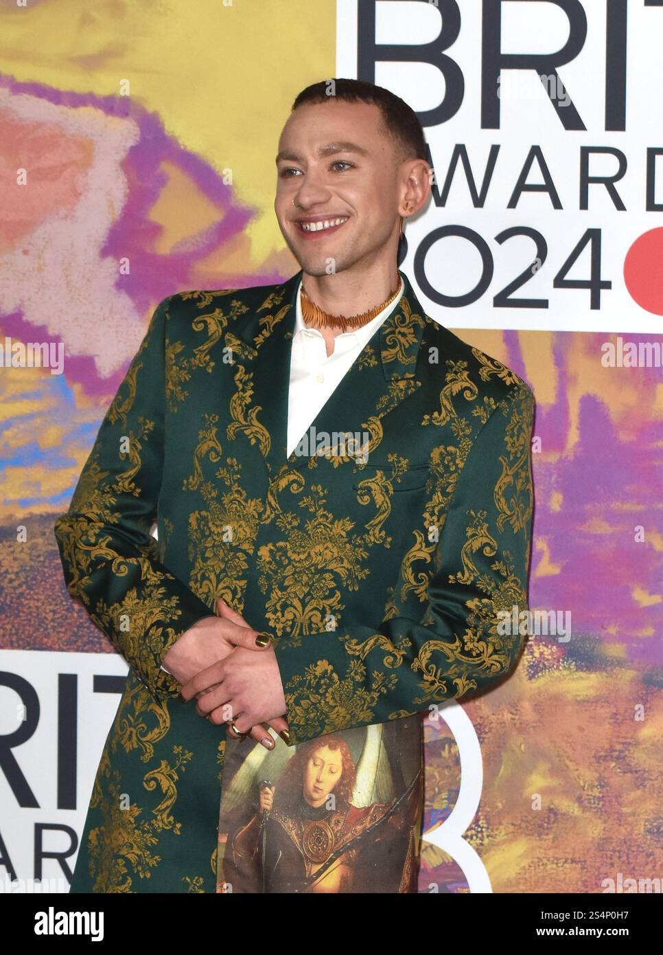 ***EDITORIAL USE ONLY*** Olly Alexander attends The BRIT Awards 2024 at ...
