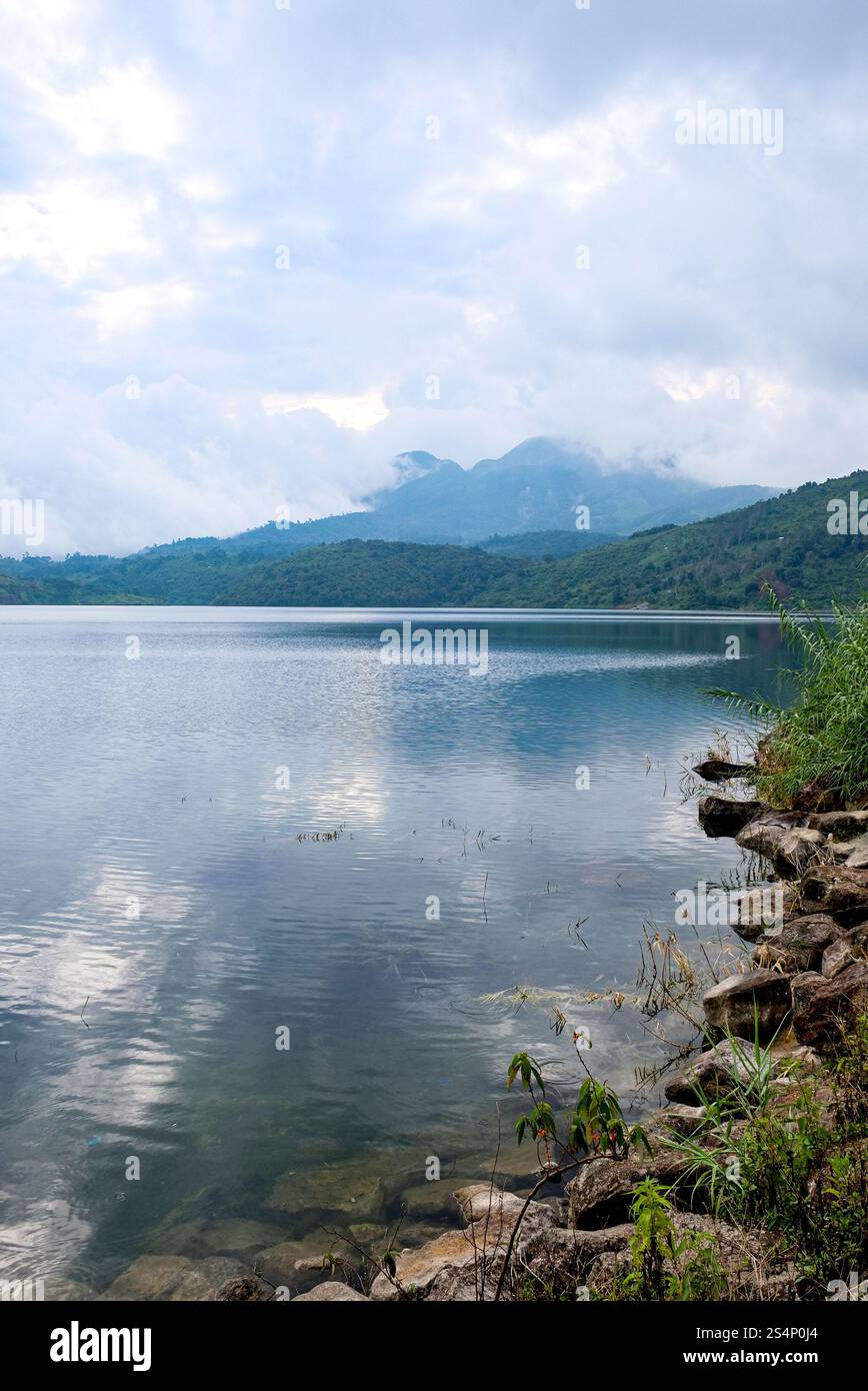 Beautiful view of Talang Lake, Solok Regency, West Sumatera, Indonesia ...