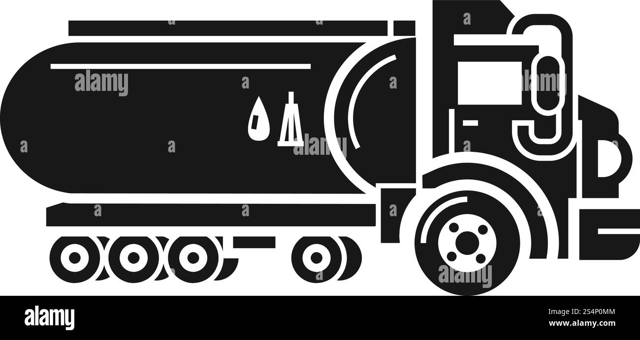 Fuel cistern truck icon. Simple illustration of fuel cistern truck vector icon for web design ...