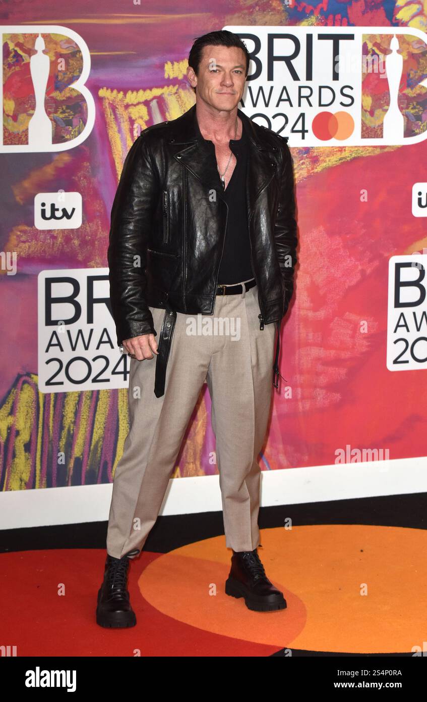***EDITORIAL USE ONLY*** Luke Evans attends The BRIT Awards 2024 at The ...