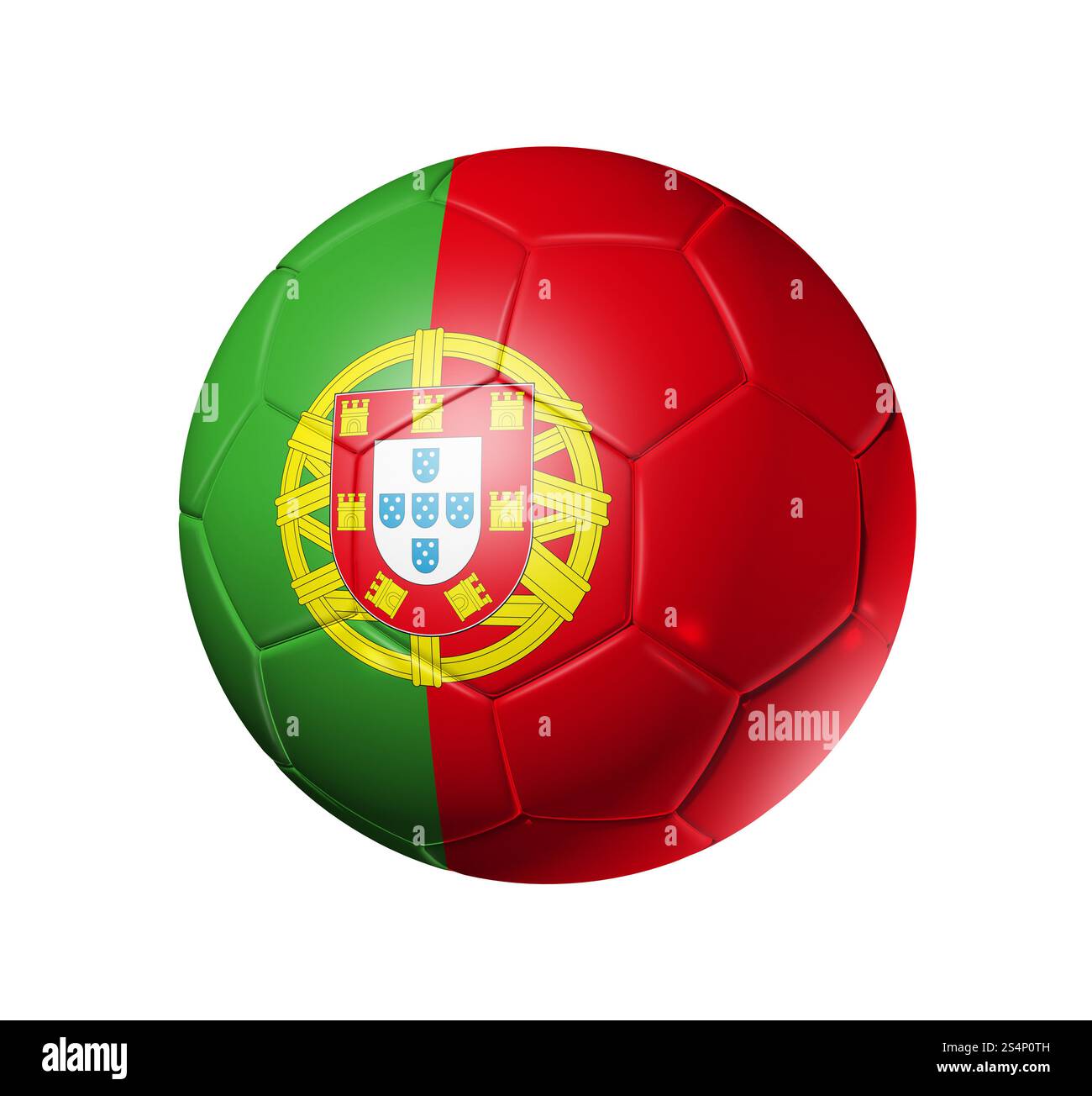 3D soccer ball with Portugal team flag, world football cup 2010 ...