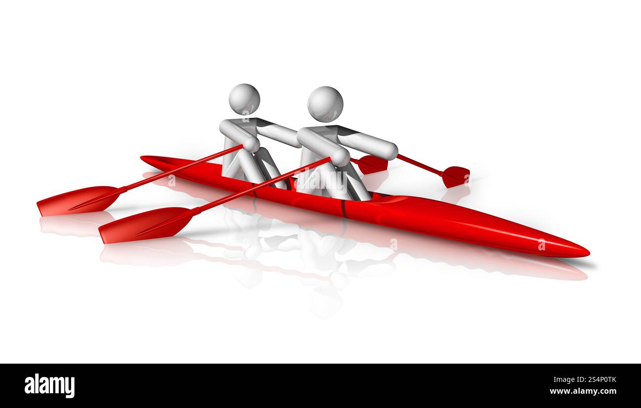 three dimensional rowing symbol, olympic sports series. Rowing 3D ...