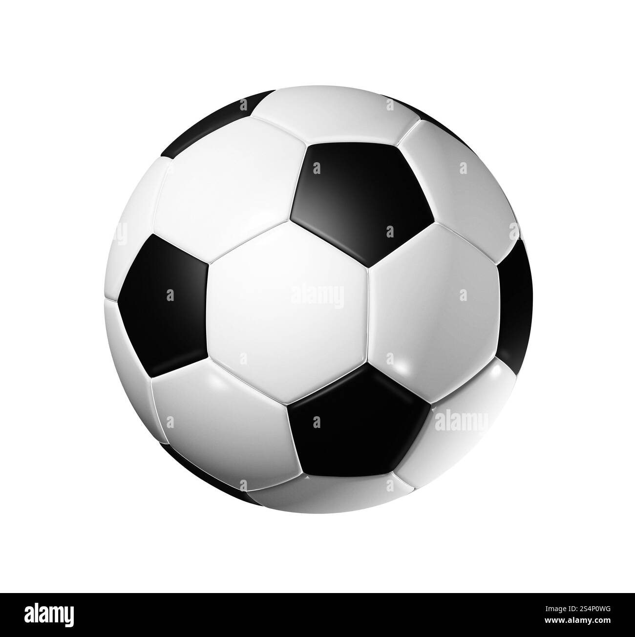 3D soccer ball isolated on white with clipping path - world football ...
