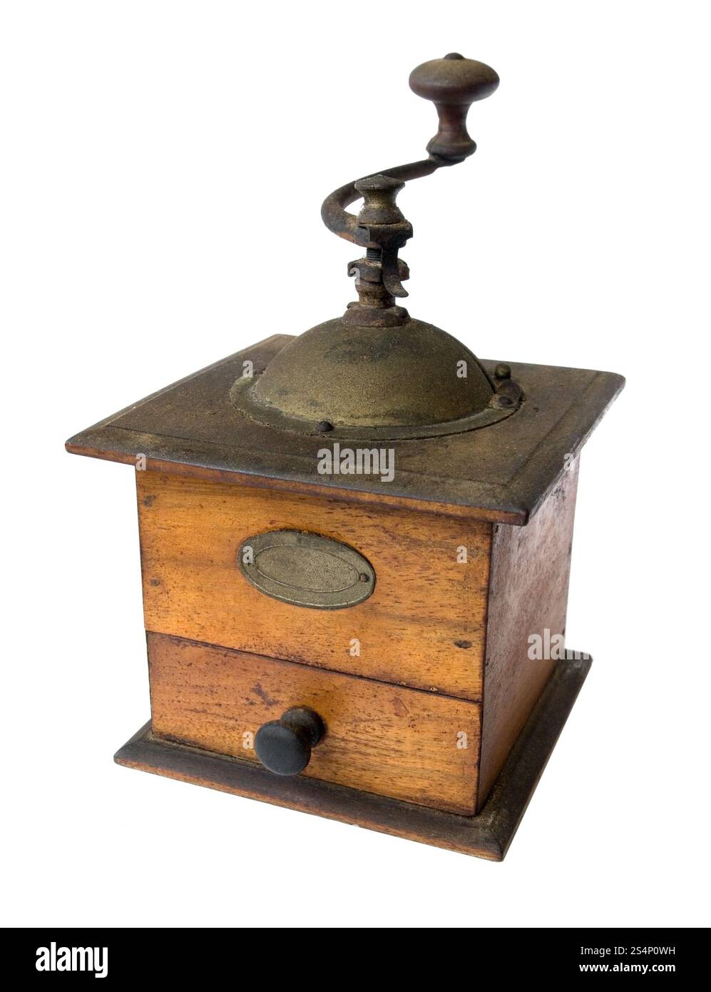 old rusty wood and metal coffe mill. coffee mill Stock Photo - Alamy