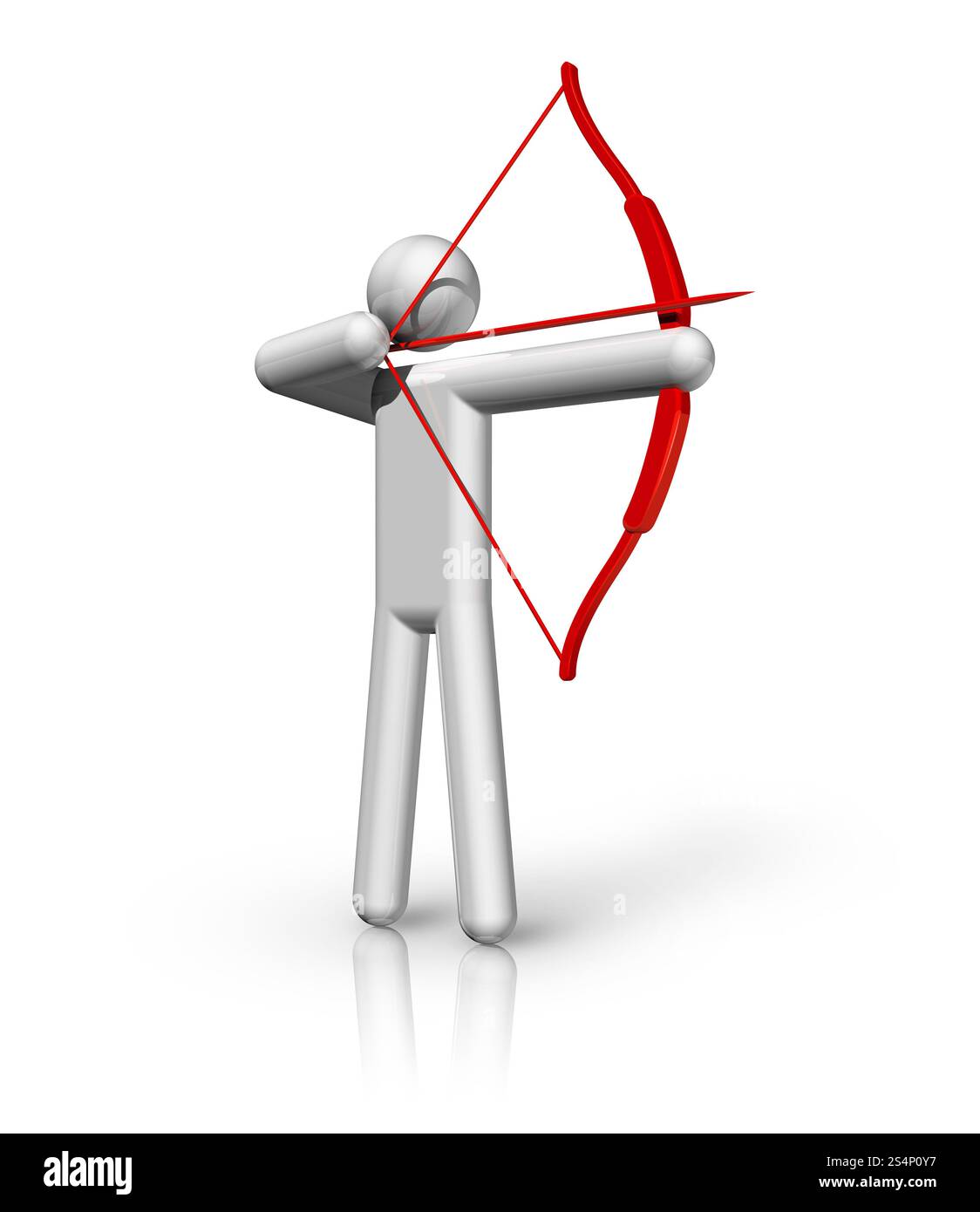 three dimensional archery symbol, olympic sports series. Archery 3D ...