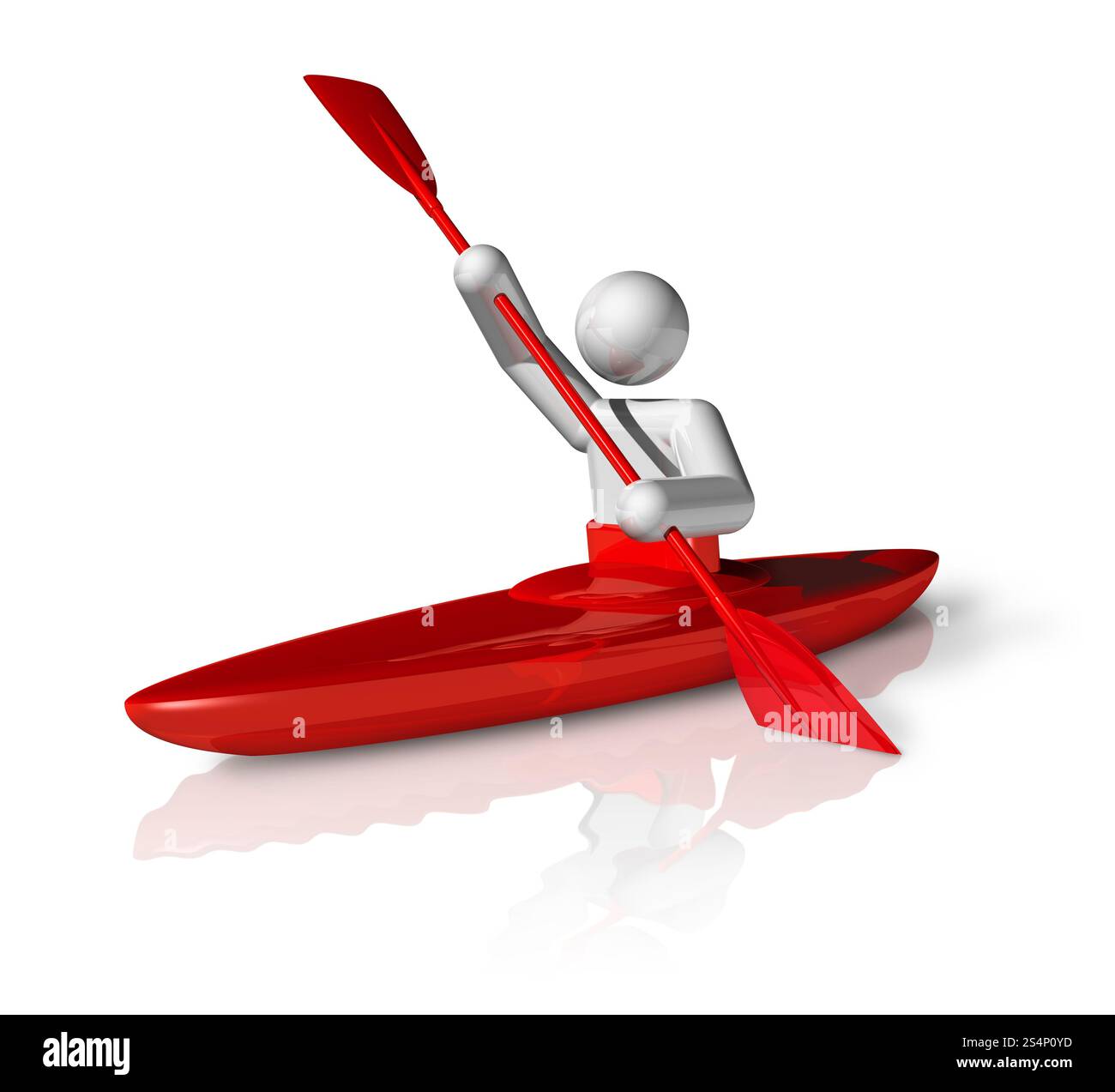 three dimensional canoe slalom symbol, olympic sports series. Canoe ...