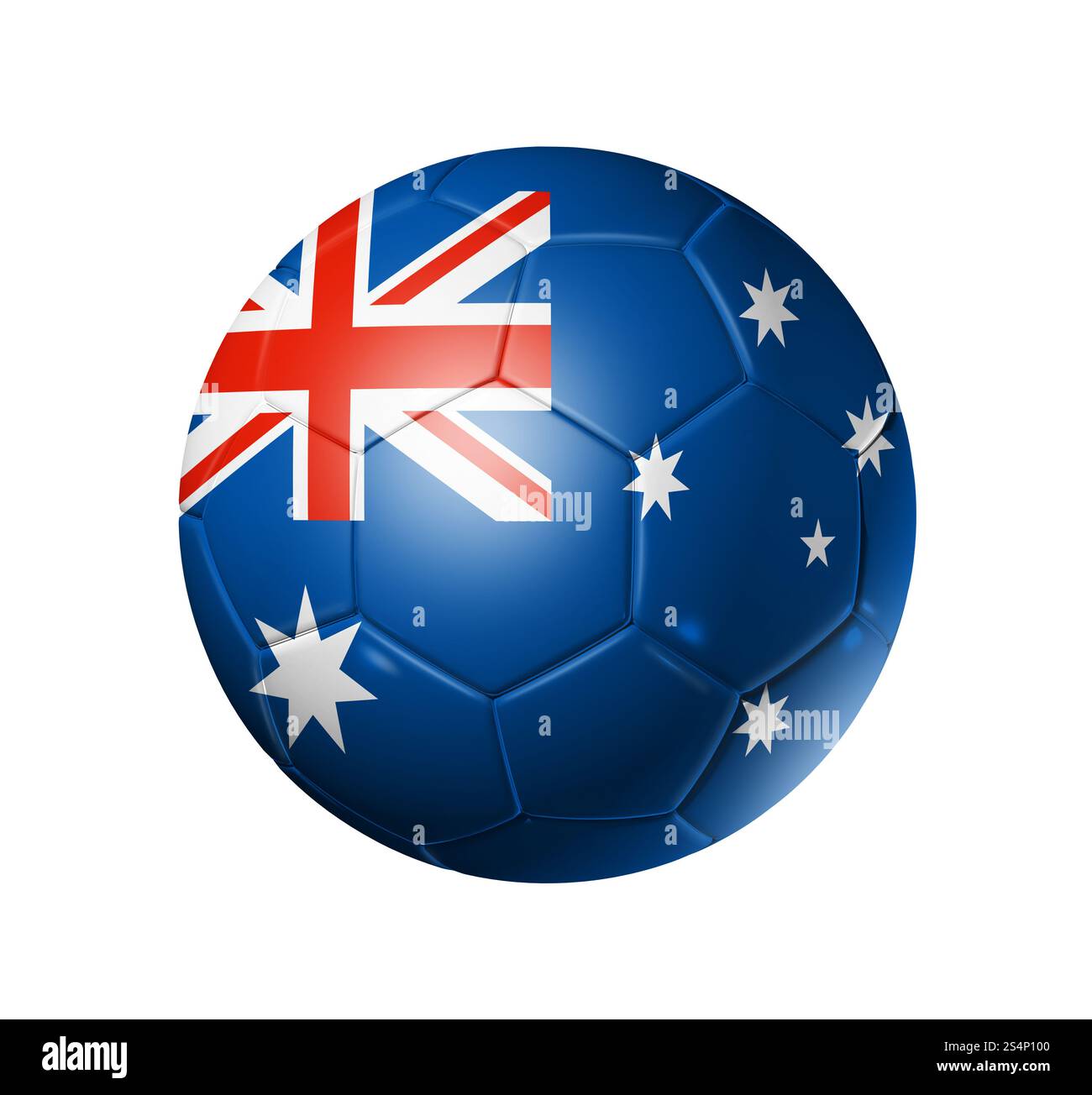 3D soccer ball with Australia team flag, world football cup 2010 ...